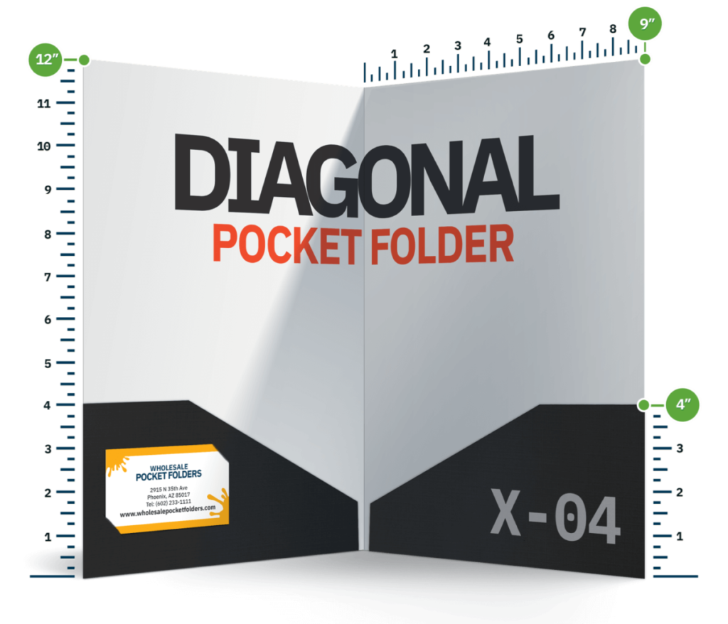 Diagonal Pocket Presentation Folder - Nilakrooprinting